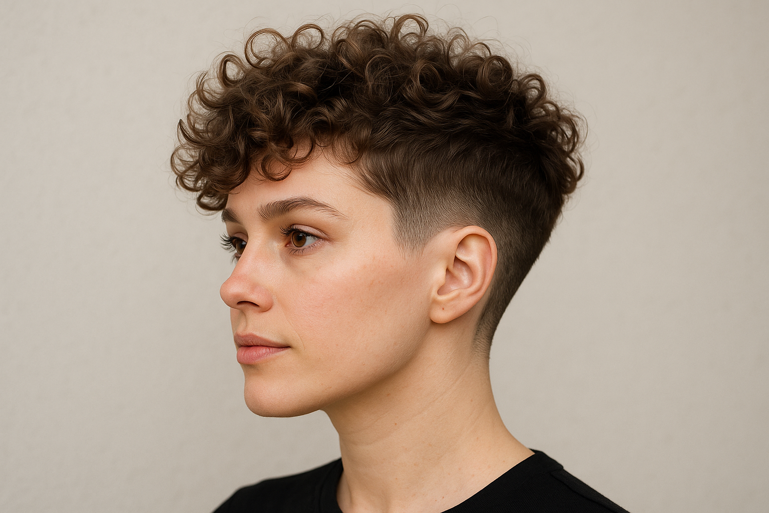 Diese Locken Frisuren für kurze Haare mit Undercut Damen lieben gerade ...