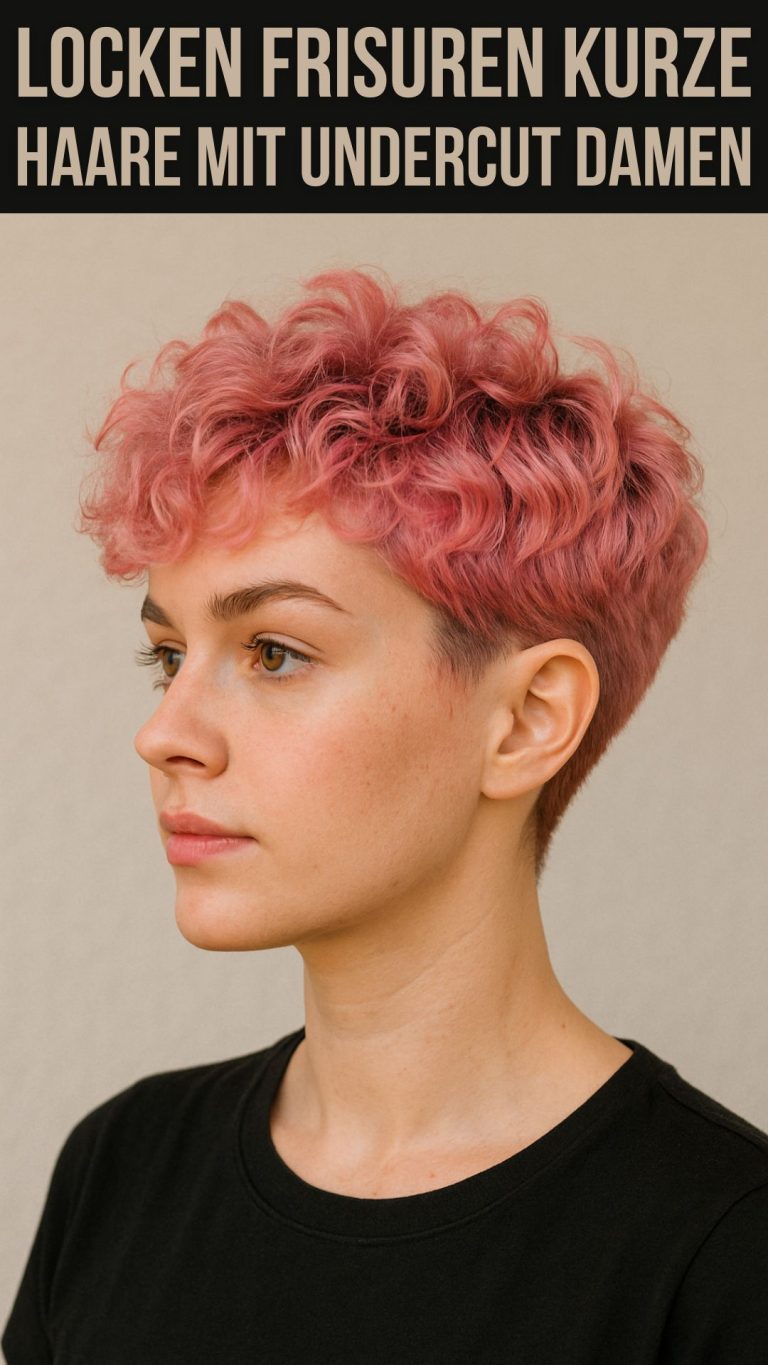 Diese Locken Frisuren für kurze Haare mit Undercut Damen lieben gerade ...