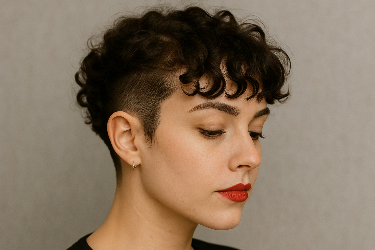 Freche Frisuren kurze Haare Locken mit Undercut und Pony 🎀 | Frisur Ideen