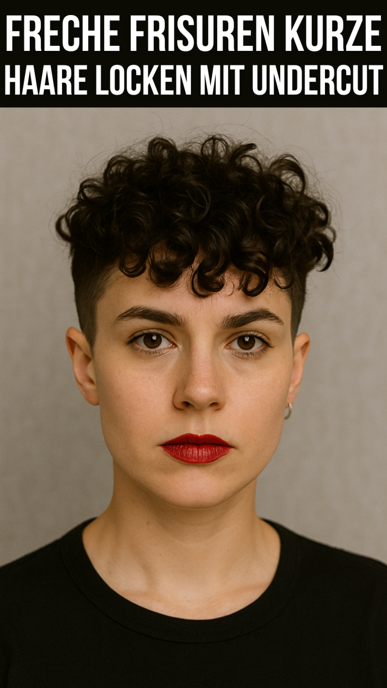 Freche Frisuren kurze Haare Locken mit Undercut die du 2025 ...