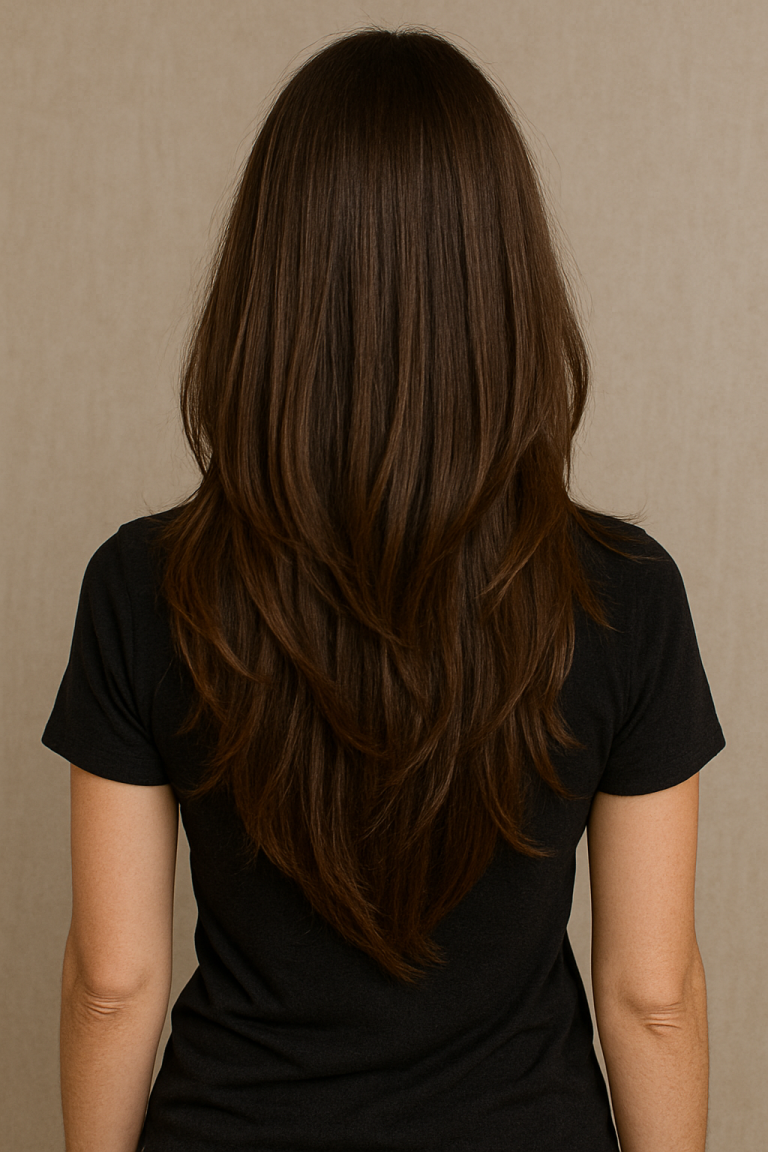 Stilvolle Lange Haare Seitenscheitel Stufen Bilder